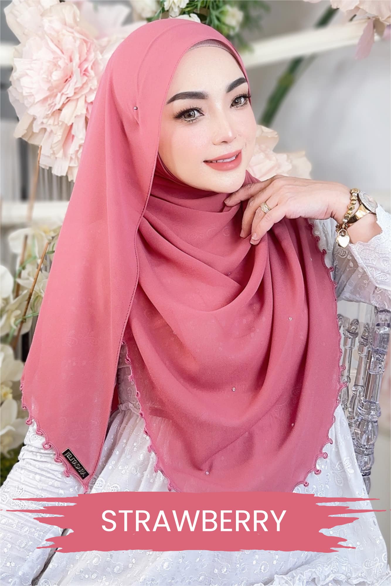 Tudung Adeeva Sparkle Instant Embroidery JELITASARA